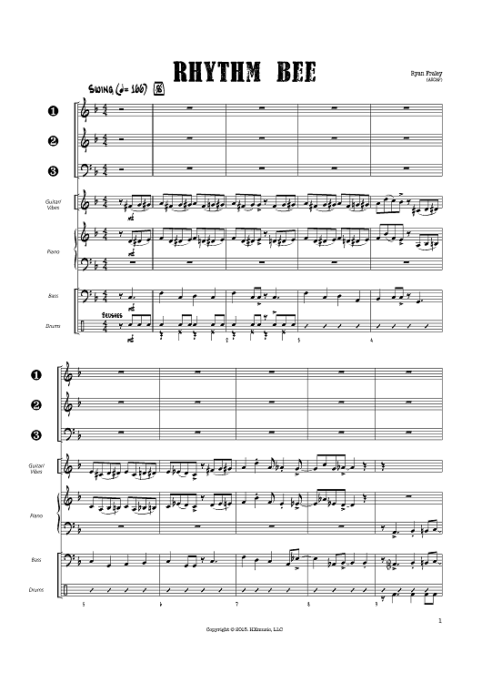 Rhythm Bee - Score" Sheet Music for Jazz Combo - Sheet Music Now