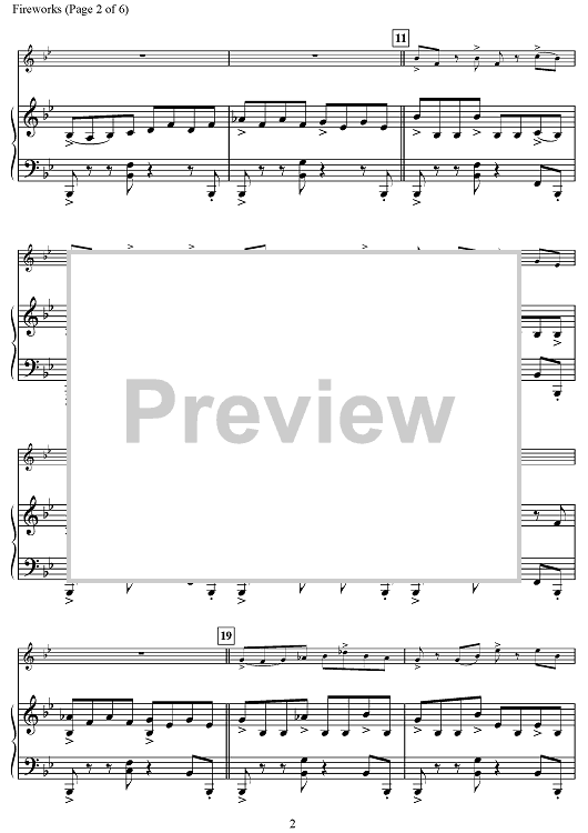 Fireworks" Sheet Music for Clarinet/Piano - Sheet Music Now