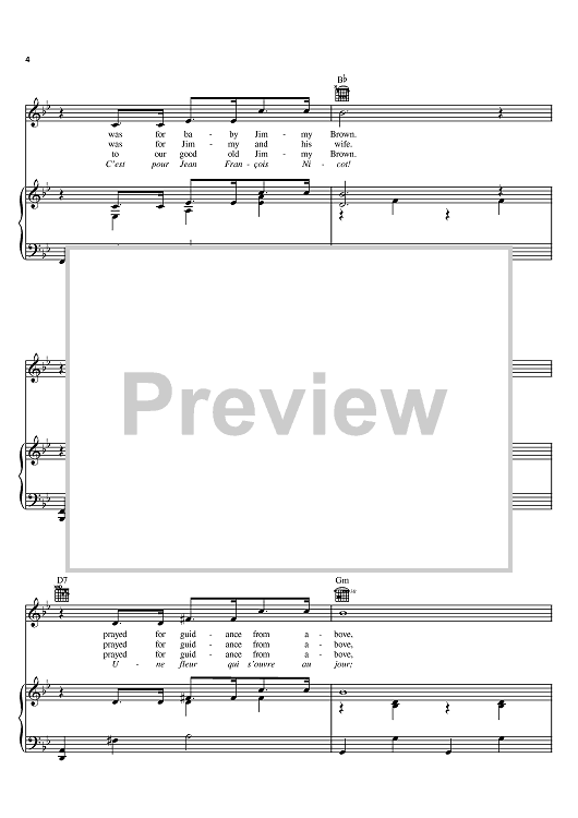 The Three Bells" Sheet Music by The Browns for Piano/Vocal/Chords ...