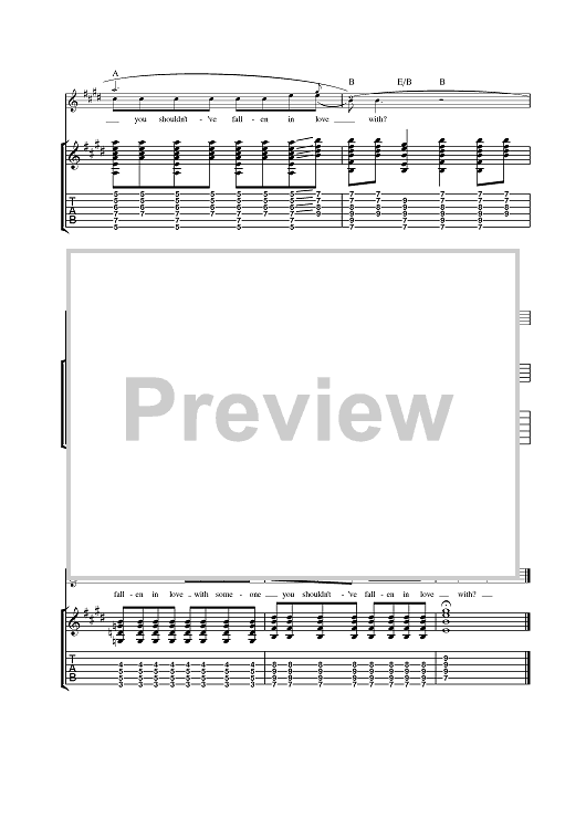 Ever Fallen In Love" Sheet Music by Buzzcocks for Guitar Tab - Sheet ...