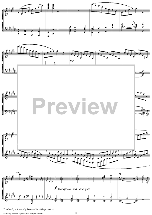 Sonate cis-moll (C-sharp Minor). Part 4" Sheet Music for Piano Solo ...