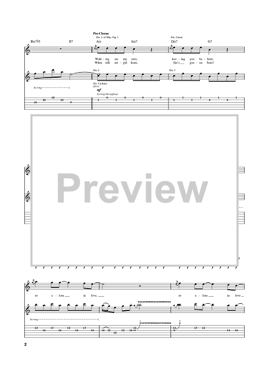 Haunt You Every Day" Sheet Music by Weezer for Guitar Tab - Sheet Music Now