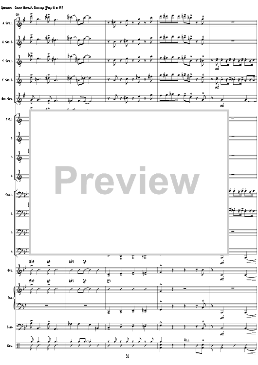 Count Bubba's Revenge - Score" Sheet Music by Gordon Goodwin's Big Phat ...
