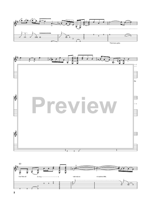 Voodoo Child (Slight Return)" Sheet Music by Stevie Ray Vaughan; Jimi ...