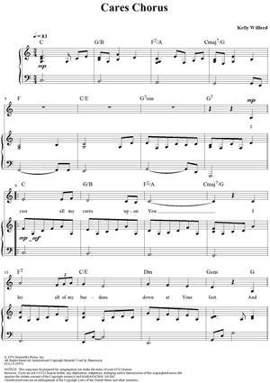 Cares Chorus" Sheet Music for Piano/Vocal/Chords - Sheet Music Now