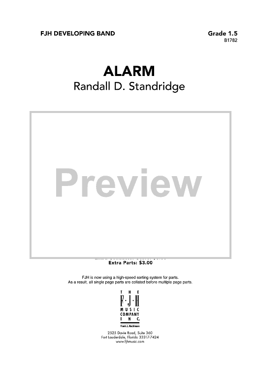 Alarm - Score" Sheet Music for Concert Band - Sheet Music Now