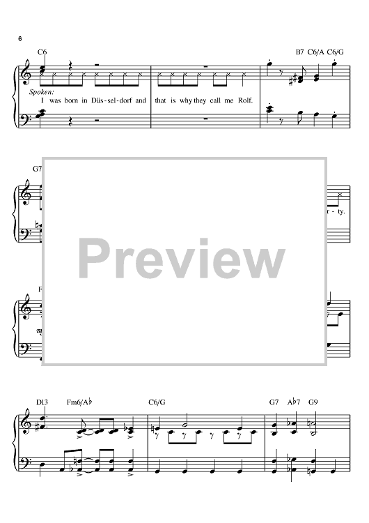 Springtime For Hitler" Sheet Music by Mel Brooks for Easy Piano - Sheet ...