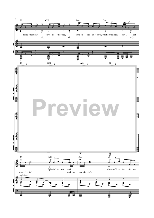 Wavin' Flag" Sheet Music by K'naan for Piano/Vocal/Chords - Sheet Music Now