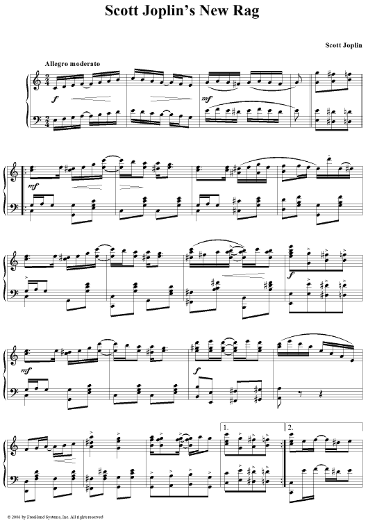 Scott Joplin's New Rag" Sheet Music for Piano Solo - Sheet Music Now