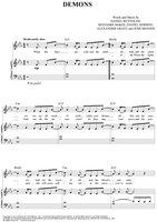 Demons" Sheet Music by Imagine Dragons for Piano/Vocal/Chords - Sheet ...