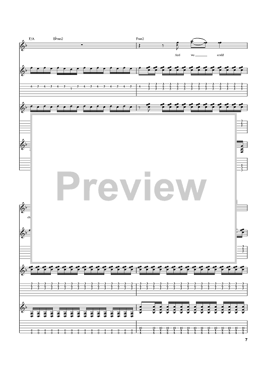 Change The World" Sheet Music by Anberlin for Guitar Tab - Sheet Music Now