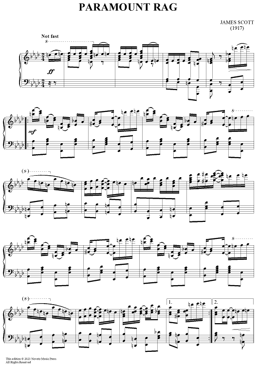 Paramount Rag" Sheet Music for Piano Solo - Sheet Music Now