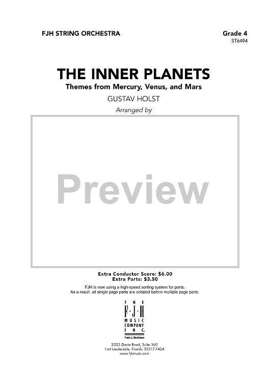 The Inner Planets - Score" Sheet Music for String Orchestra - Sheet ...