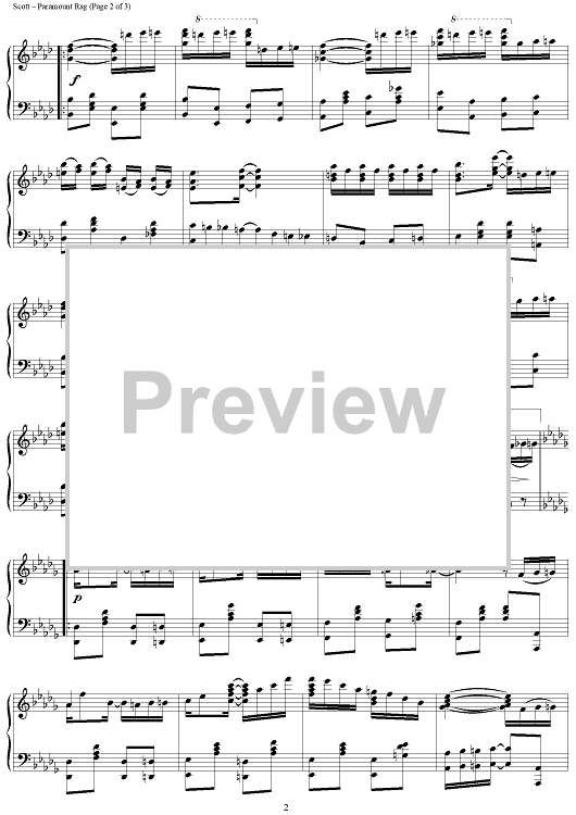 Paramount Rag" Sheet Music for Piano Solo - Sheet Music Now