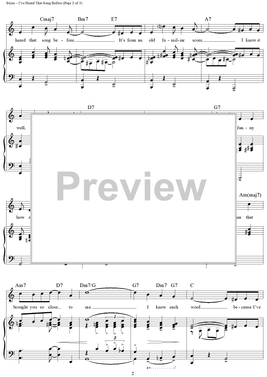 I've Heard That Song Before" Sheet Music by Frank Sinatra; Harry James for Piano/Vocal/Chords ...