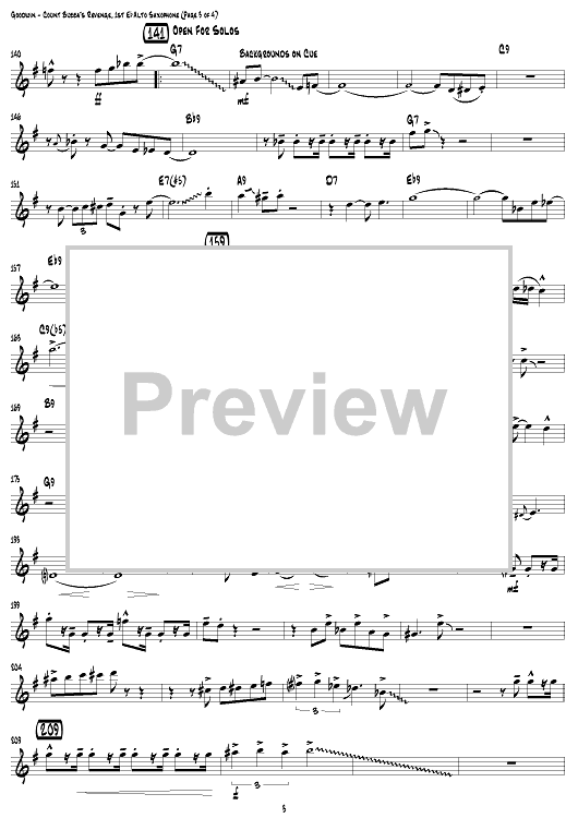 Count Bubba's Revenge - E-flat Alto Saxophone 1" Sheet Music by Gordon Goodwin's Big Phat Band ...
