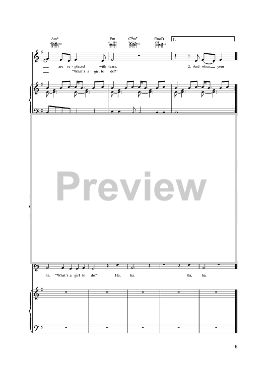 What's A Girl To Do" Sheet Music by Bat For Lashes for Piano/Vocal/Chords - Sheet Music Now