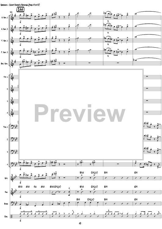 Count Bubba's Revenge - Score" Sheet Music by Gordon Goodwin's Big Phat ...