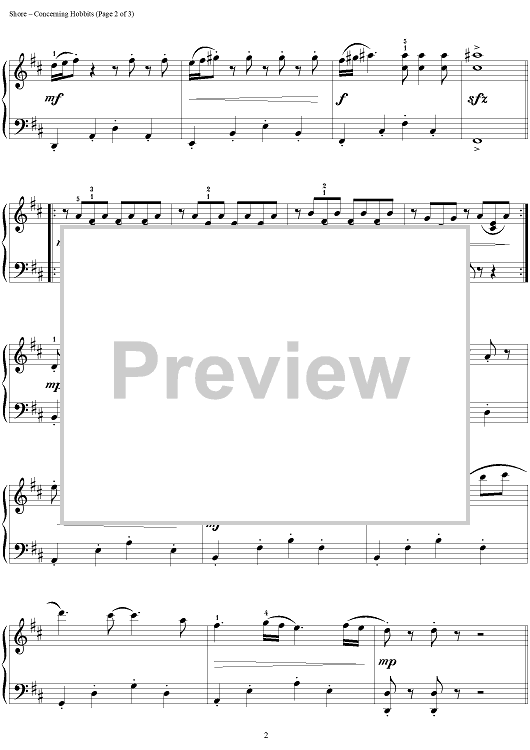 Concerning Hobbits" Sheet Music for Easy Piano - Sheet Music Now