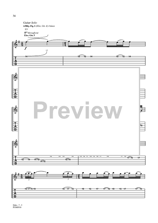 Halo" Sheet Music by Porcupine Tree for Guitar Tab/Vocal - Sheet Music Now