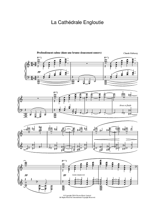 La CathÉdrale Engloutie" Sheet Music for Piano - Sheet Music Now