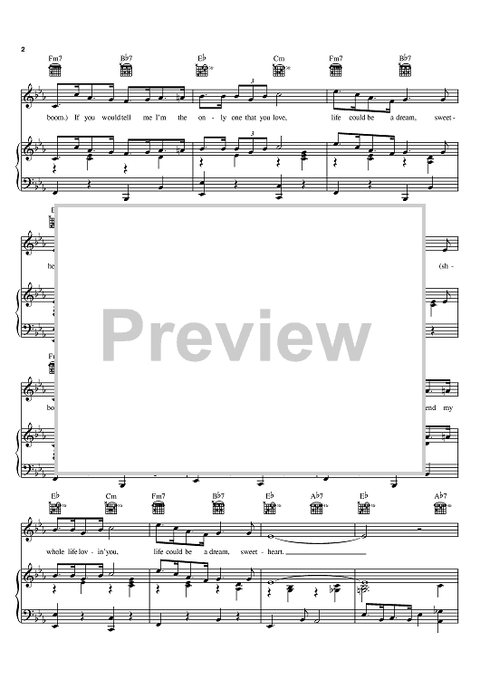 Sh-Boom (Life Could Be A Dream)" Sheet Music by The Chords; The Crew-Cuts for Piano/Vocal/Chords ...