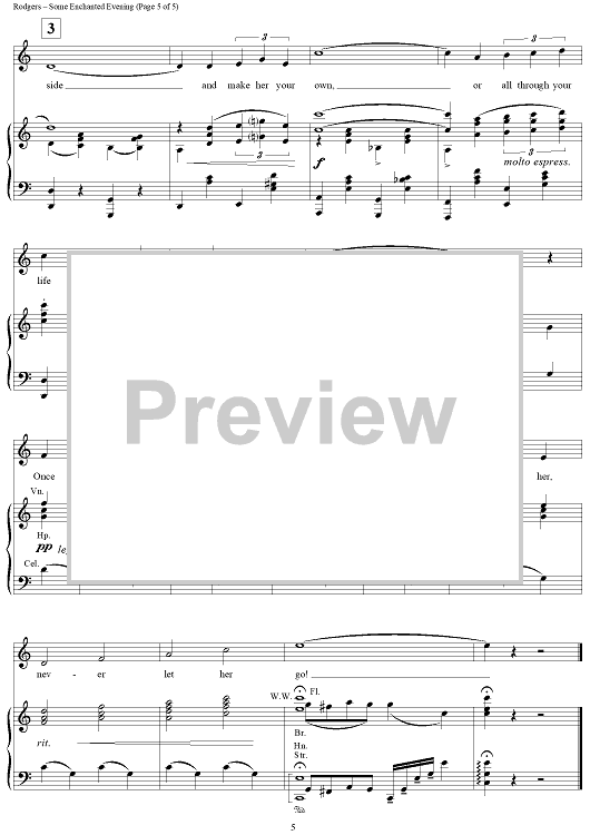 Some Enchanted Evening" Sheet Music for Piano/Vocal - Sheet Music Now
