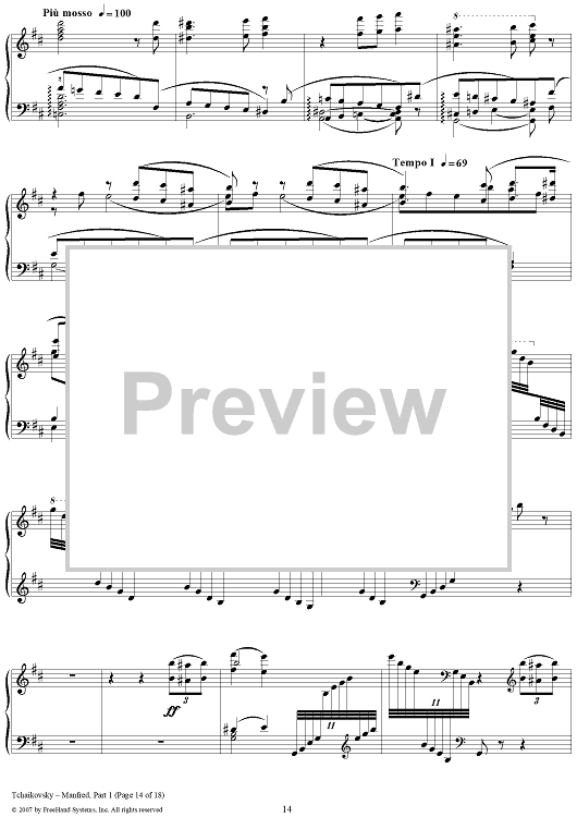 Symphony “Manfred” on dramatic poem by Byron, Part 1" Sheet Music for ...