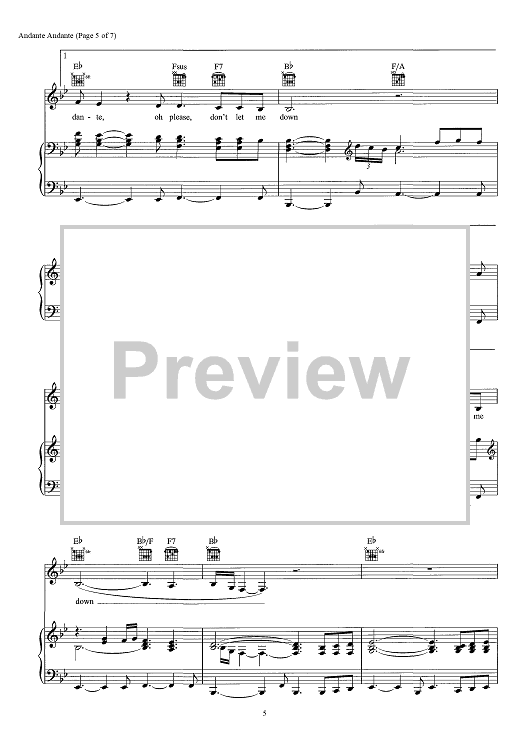 Andante Andante" Sheet Music by ABBA for Piano/Vocal/Chords - Sheet ...