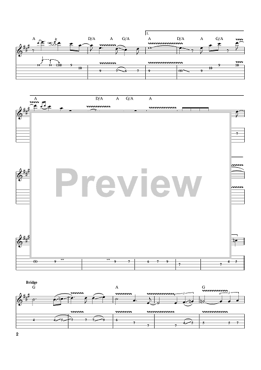 Jessica" Sheet Music by The Allman Brothers Band for Guitar Tab - Sheet ...