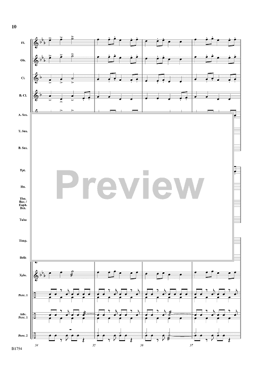Dance Slav - Score" Sheet Music for Concert Band - Sheet Music Now