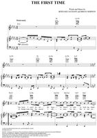 The First Time" Sheet Music by Surface for Piano/Vocal/Chords - Sheet ...