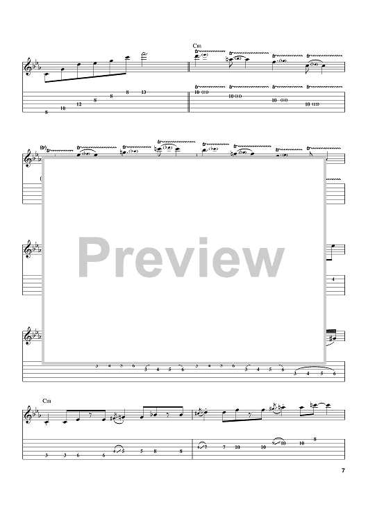 Footprints" Sheet Music by Wayne Shorter for Guitar Tab - Sheet Music Now