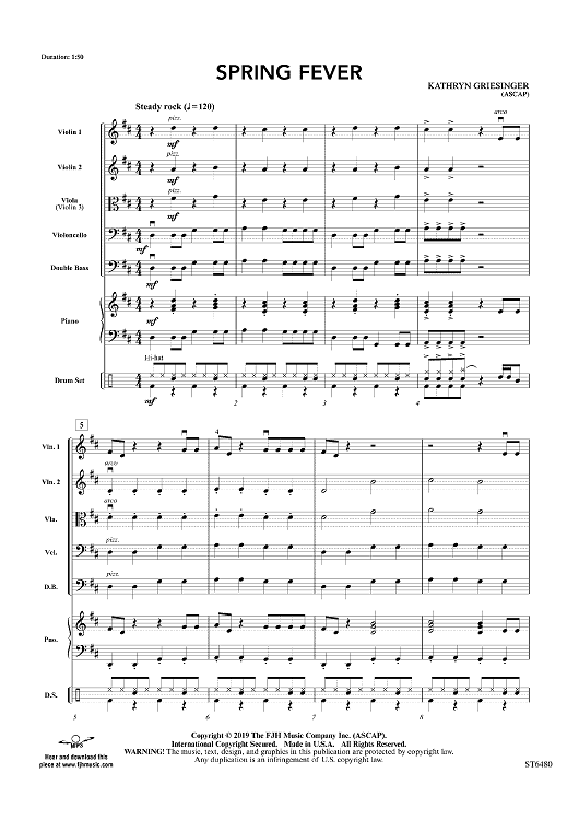 Spring Fever - Score" Sheet Music for String Orchestra - Sheet Music Now