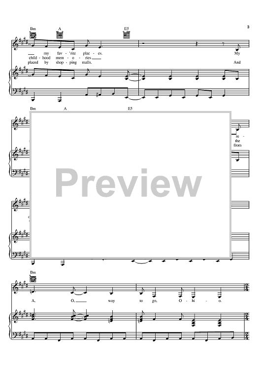 My City Was Gone" Sheet Music by The Pretenders for Piano/Vocal/Chords ...