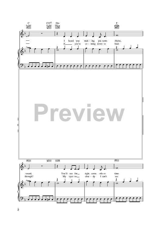 Planet Earth" Sheet Music by Duran Duran for Piano/Vocal/Chords - Sheet ...