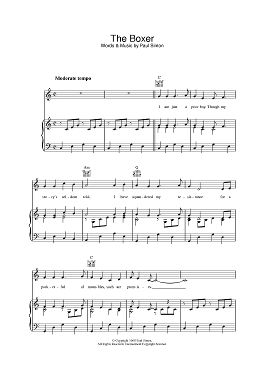 Guitar Chords The Boxer