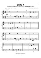 Axel F" Sheet Music by Harold Faltermeyer for Big Note Piano - Sheet ...
