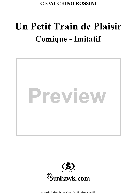 Un Petit Train de Plaisir" Sheet Music for Piano Solo - Sheet Music Now