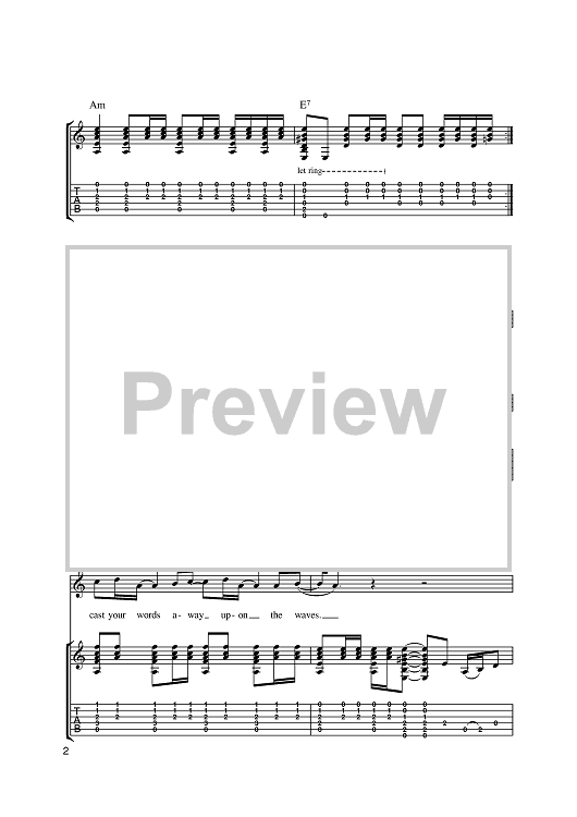 The Masterplan" Sheet Music by Oasis for Guitar Tab - Sheet Music Now
