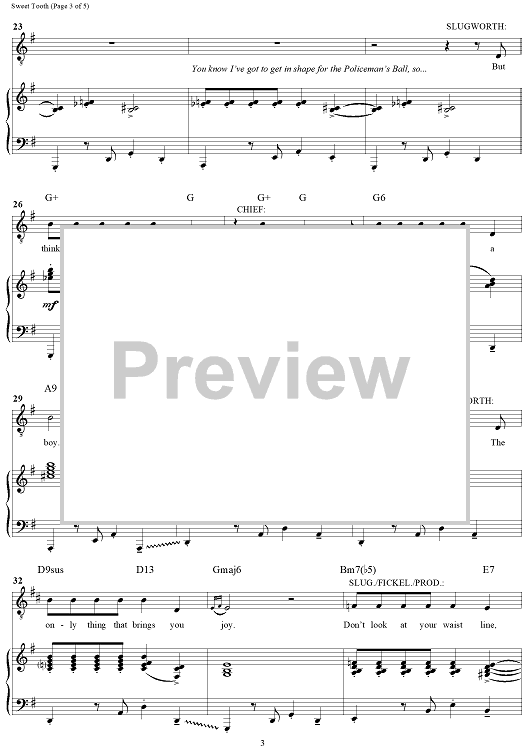Sweet Tooth - from Wonka" Sheet Music for Piano/Vocal/Chords - Sheet ...