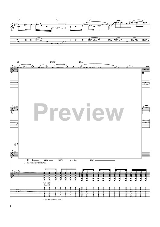 Free Bird" Sheet Music by Lynyrd Skynyrd for Guitar Tab - Sheet Music Now