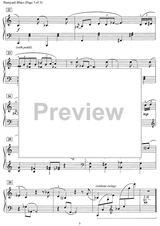 Barnyard Blues" Sheet Music for Piano - Sheet Music Now