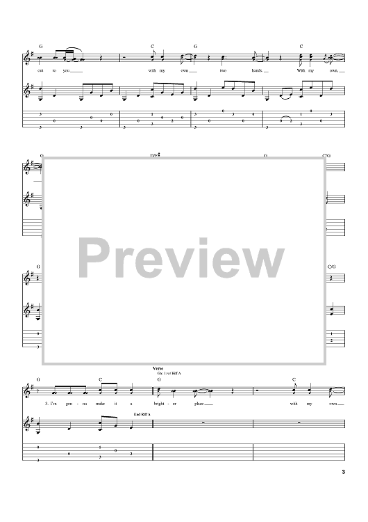 With My Own Two Hands" Sheet Music by Ben Harper; Jack Johnson for ...