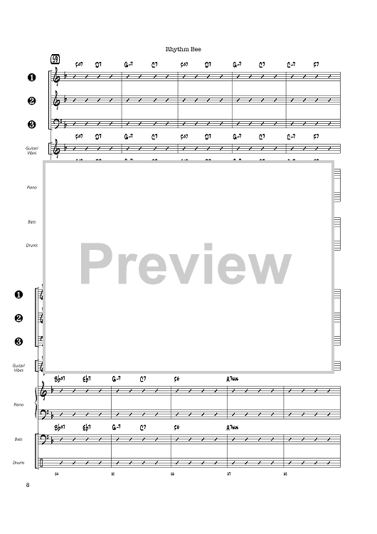 Rhythm Bee - Score" Sheet Music for Jazz Combo - Sheet Music Now