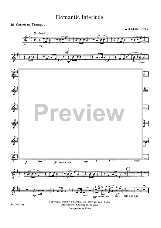 Romantic Interlude" Sheet Music for Trumpet/Piano - Sheet Music Now