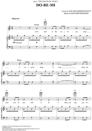 Do-Re-Mi" Sheet Music for Piano/Vocal/Chords - Sheet Music Now