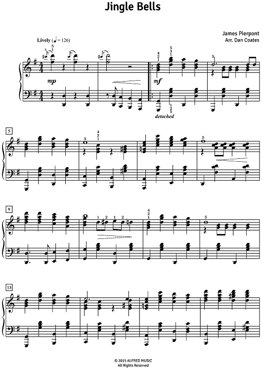 Jingle Bells Sheet Music Piano Jingle Bells For Cello Free Sheet
