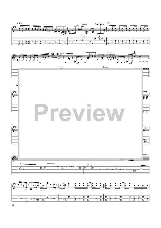 Voodoo Child (Slight Return)" Sheet Music by Stevie Ray Vaughan; Kenny ...