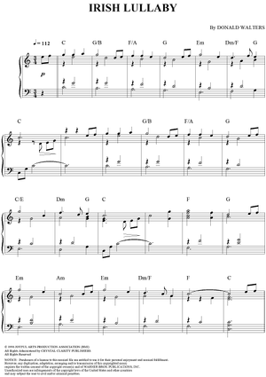 Irish Lullaby" Sheet Music by Derek Bell for Folk Harp Solo - Sheet ...